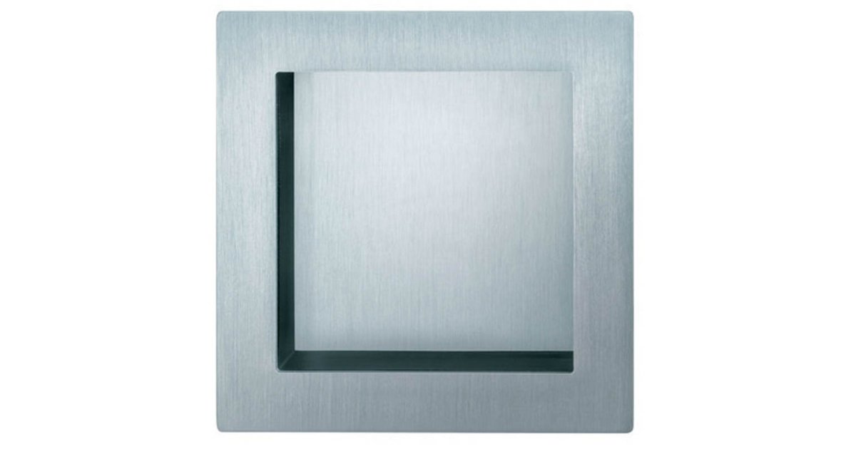 Poignée cuvette inox Touch in ouverte 70 x 70 mm - Déjeuner au jardin